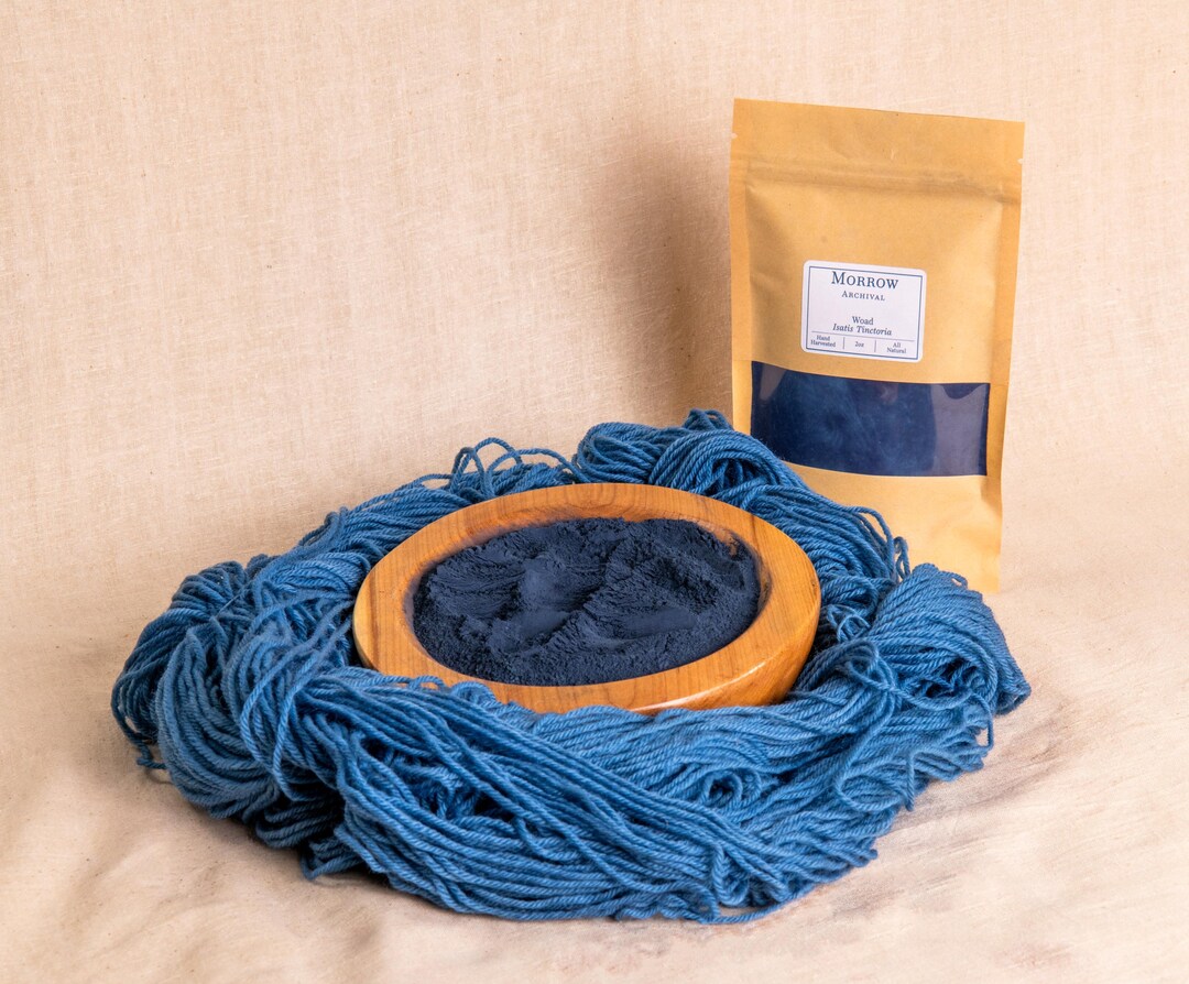 Woad Dye | Natural Blue Plant Dye for Wool, Silk, Cotton, Linen ...