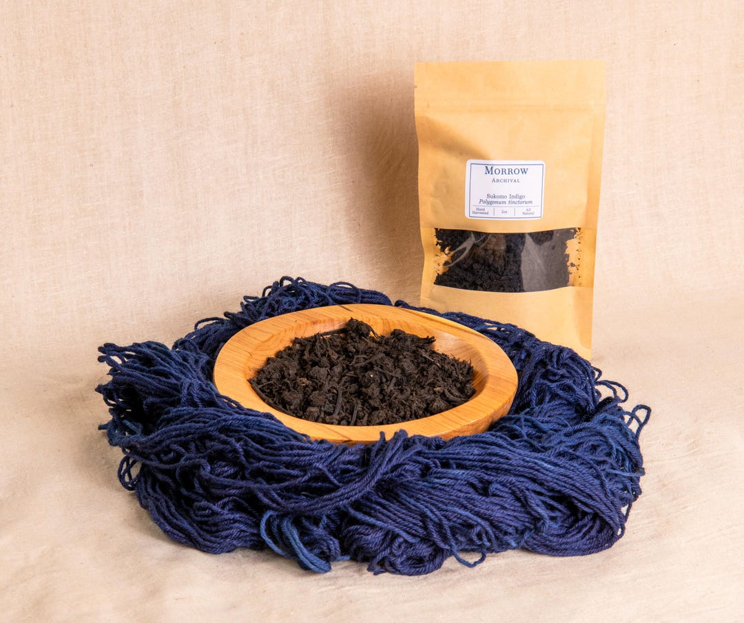 Sukomo Indigo Dye | Natural, Plant Blue for Wool, Silk, Cotton, Linen ...