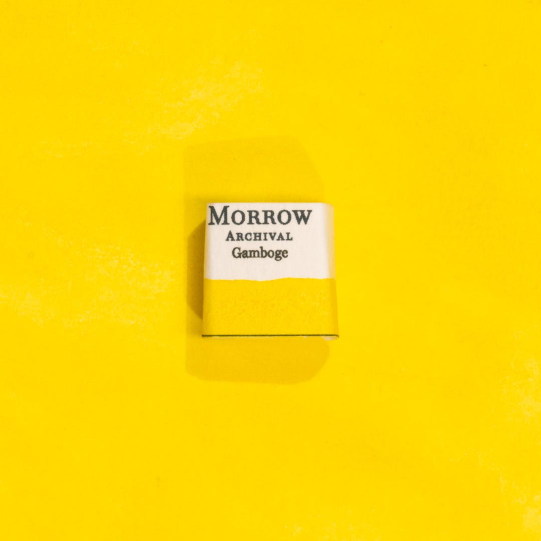 True Gamboge Yellow Handmade Watercolor Paint | All Natural Single ...