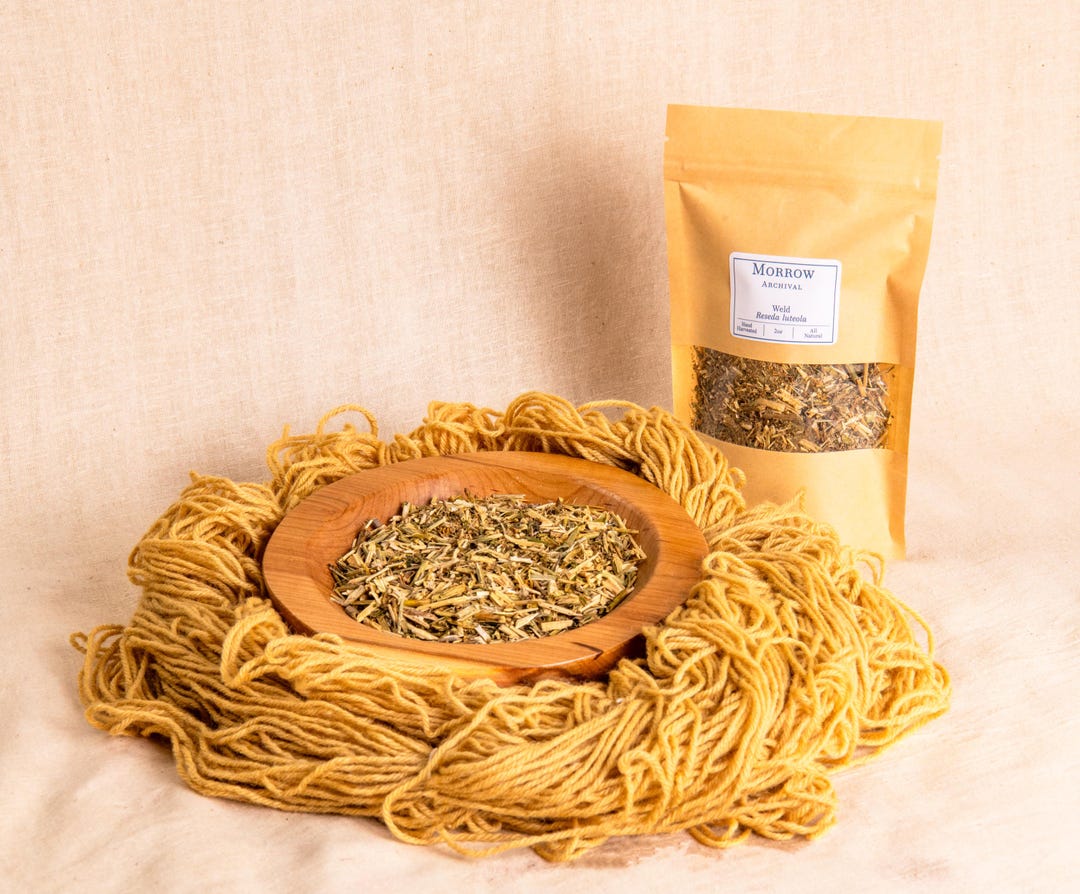 Weld Dye | Natural Yellow Green Plant Dye for Wool, Silk, Cotton, Linen ...