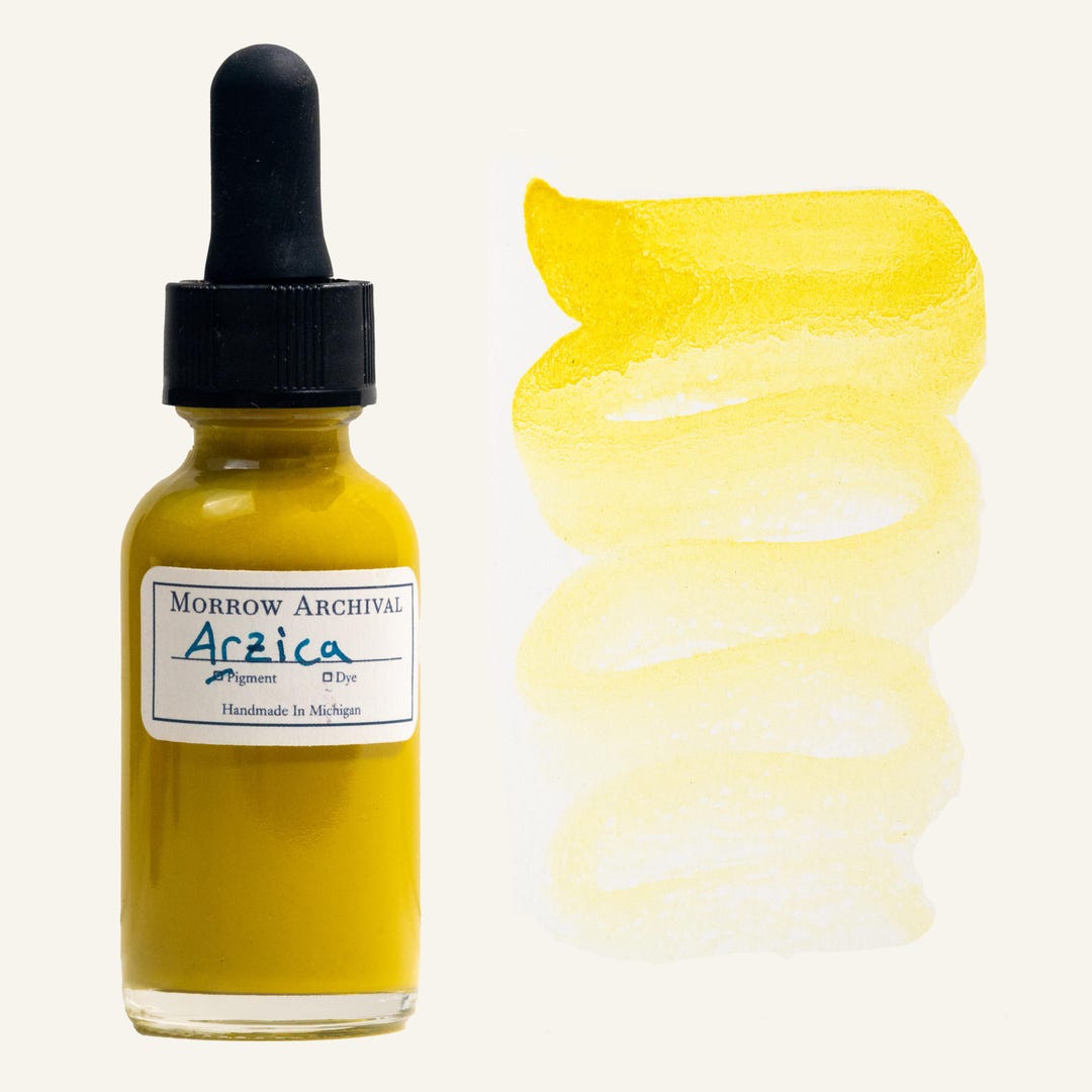 Arzica Weld Lake Yellow Handmade Watercolor Ink Bottle | All Natural ...