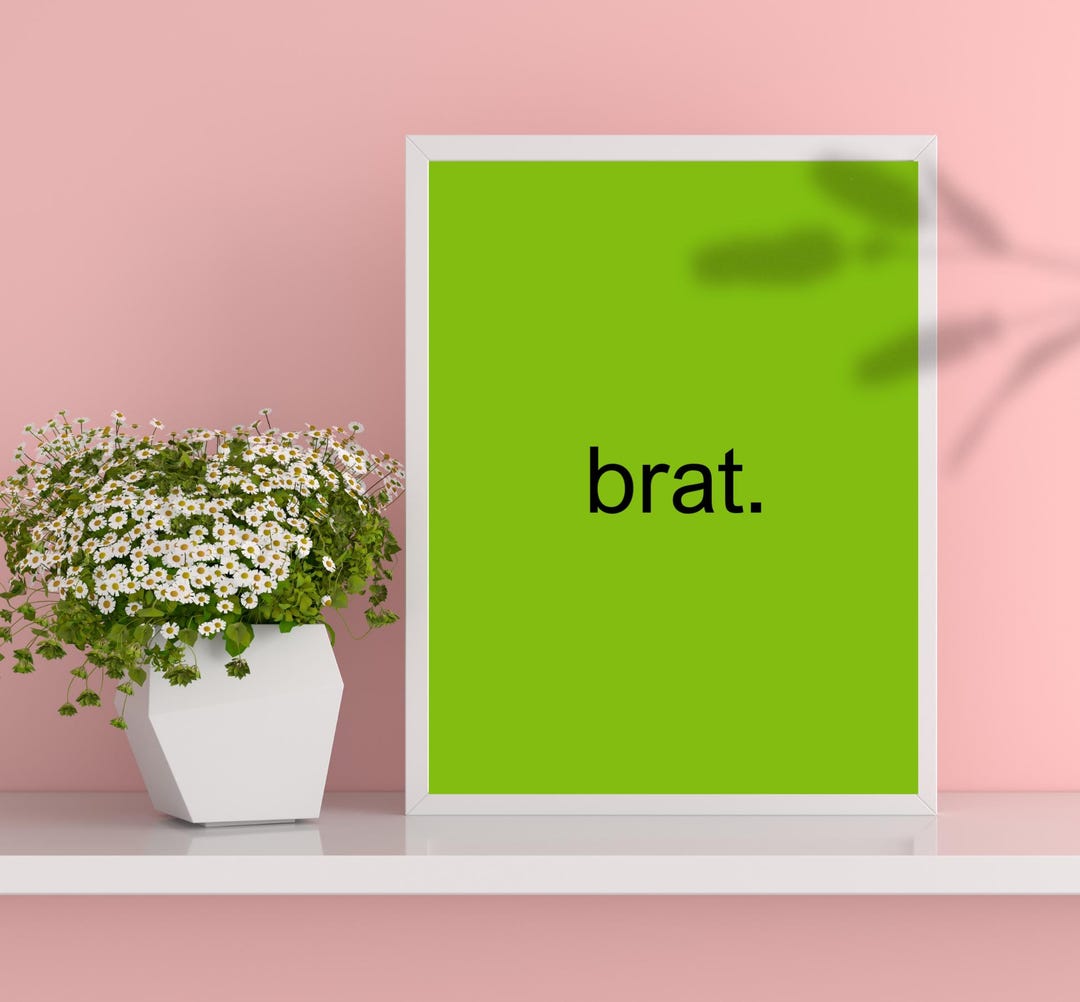 Brat Poster Wall Art Print, Illustration, Kitchen Poster, Home Decor ...