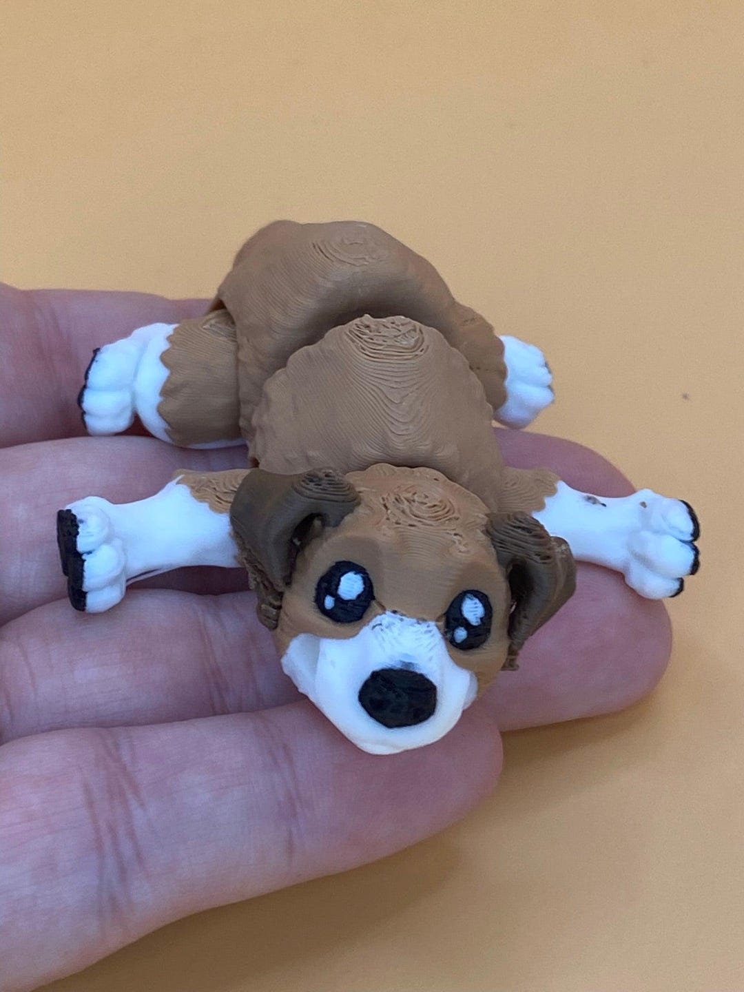 Flexible Brown Dog Toy, Bendable Puppy Companion - Etsy