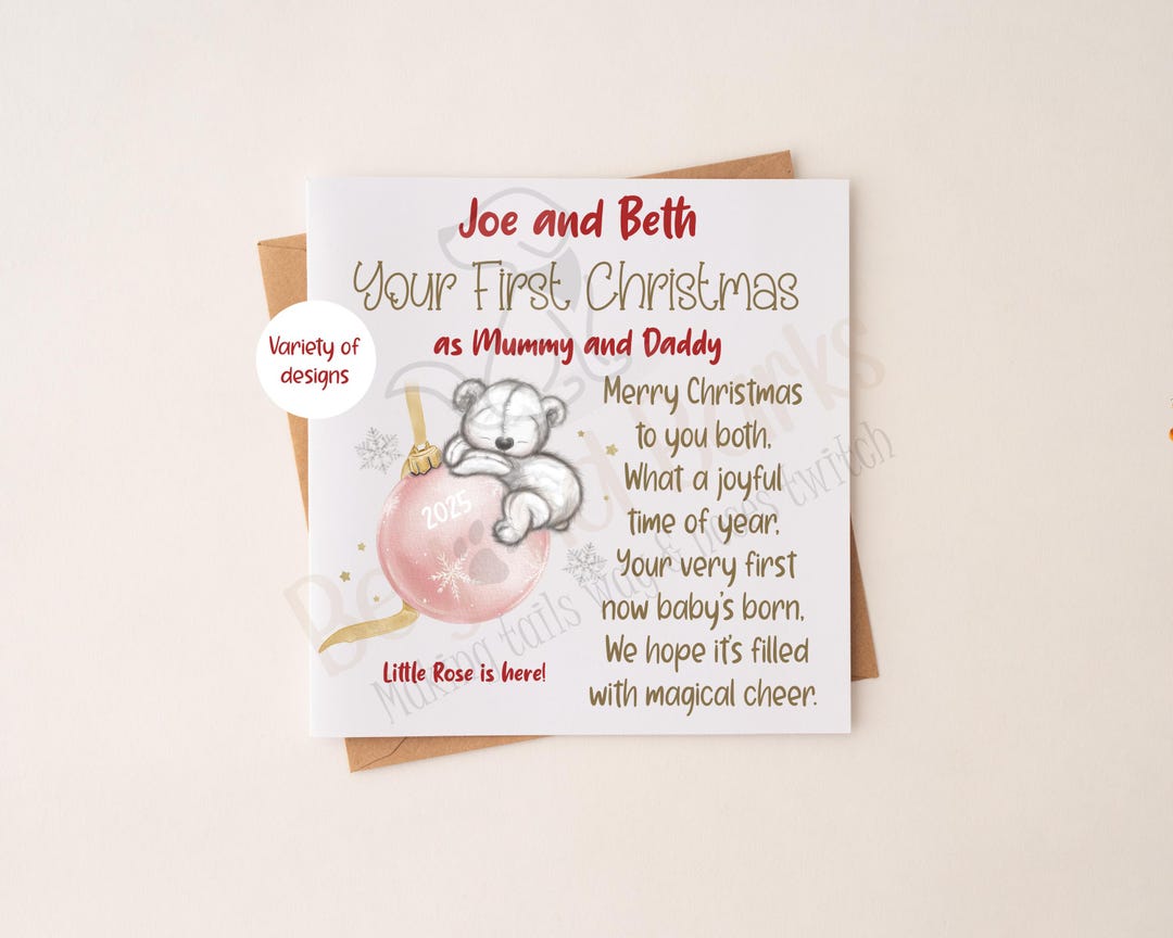Personalised Christmas Card, for Grandparents Card, Snowman Family Card ...