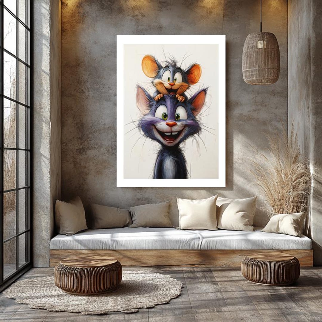 Double the Fun - Rodent Art Print, DIY Wall Art, Abstract Animals, 300 ...