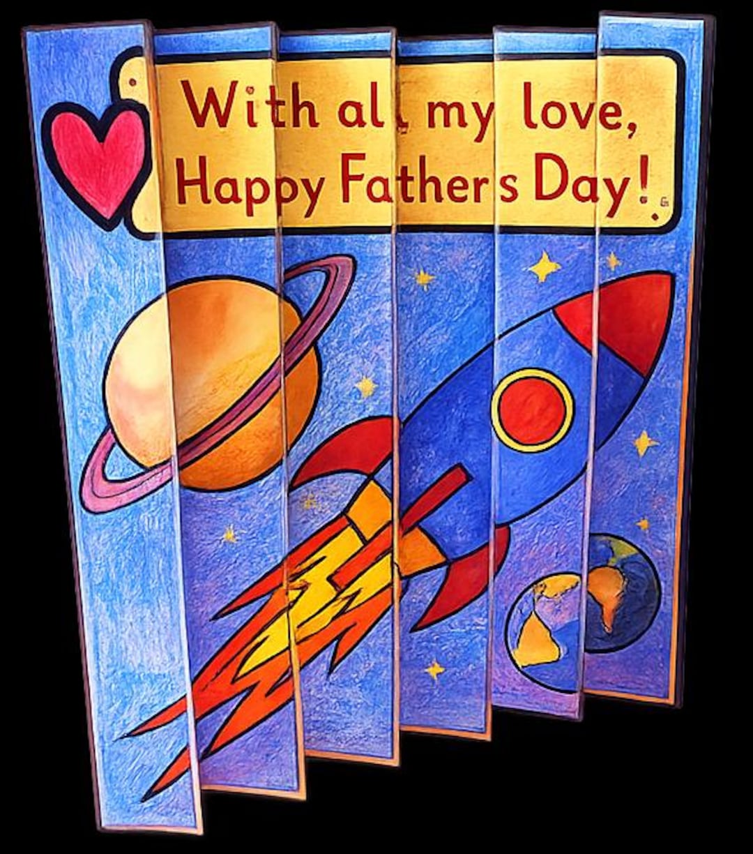 Father’s Day Agamograph Craft Printable, Optical Illusion Art Activity ...