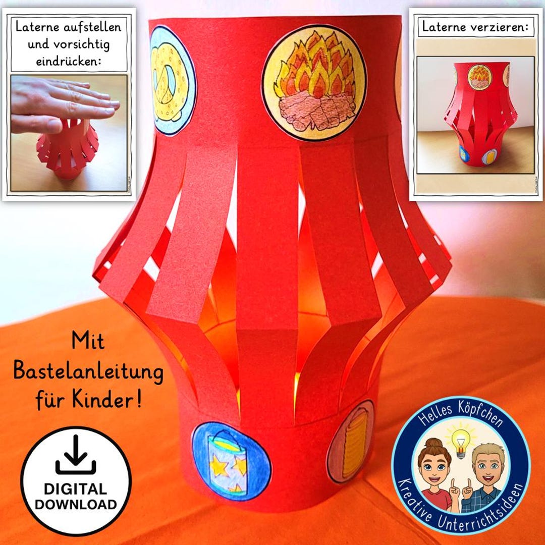 St. Martin's Day Table Lantern Craft for Elementary School Grades 1-4 ...