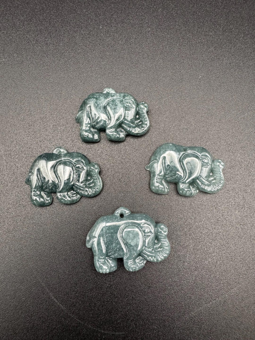 Blue Water Jade Elephant Pendant - Etsy