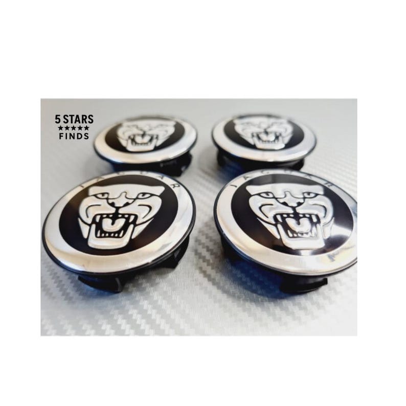 Jaguar Growler Alloy Wheel Centre Caps - Black - Etsy