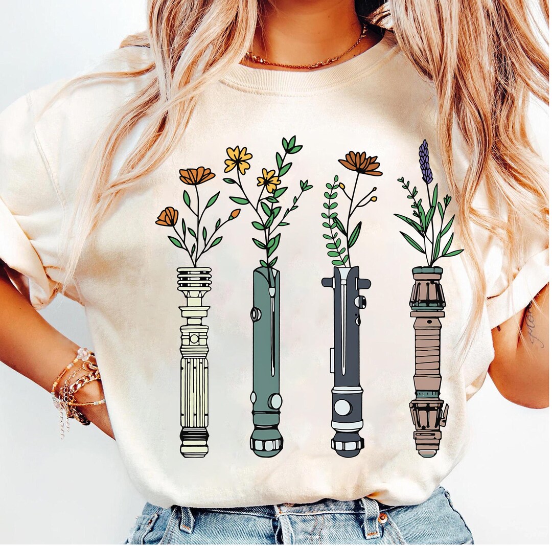 Floral Lightsaber Star Wars Shirt, Disney Women's Star Wars Tee ...