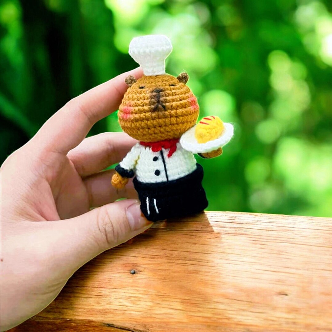 Capybara Chef Cooking Crochet Pattern, Capybara Amigurumi Pattern, Easy ...