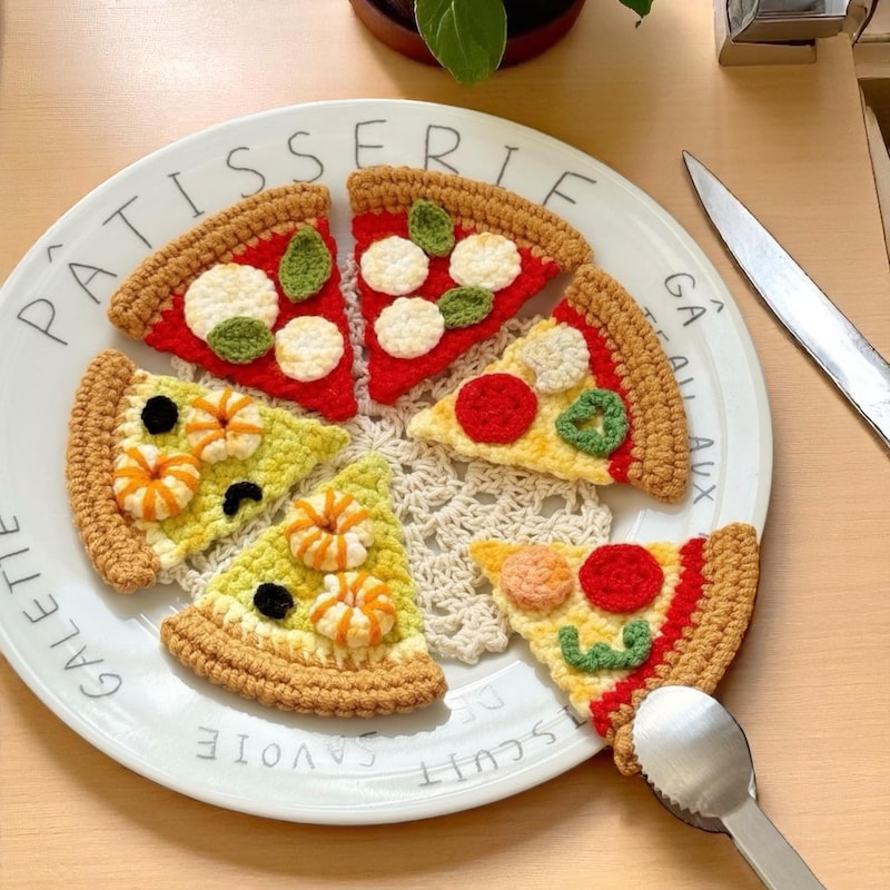 Pizza Knitting Pattern - Etsy