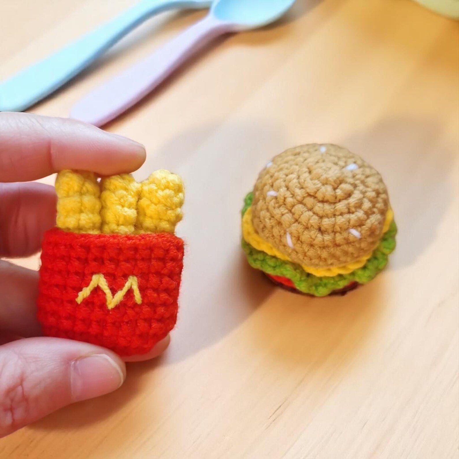 Hamburger Crochet Pattern, Cheeseburger Crochet Pattern, Amigurumi Fast ...