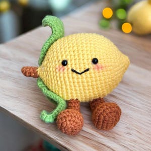 Crochet Pattern Lemon, Crochet Lemon Amigurumi PATTERN PDF ONLY, Citrus ...