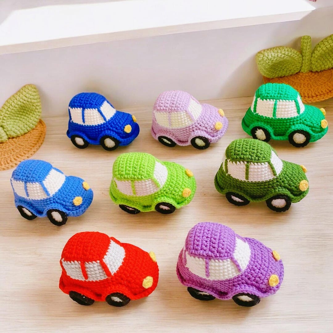 Race Car Crochet Pattern, Race Car Amigurumi Pattern, Car Toy Crochet ...