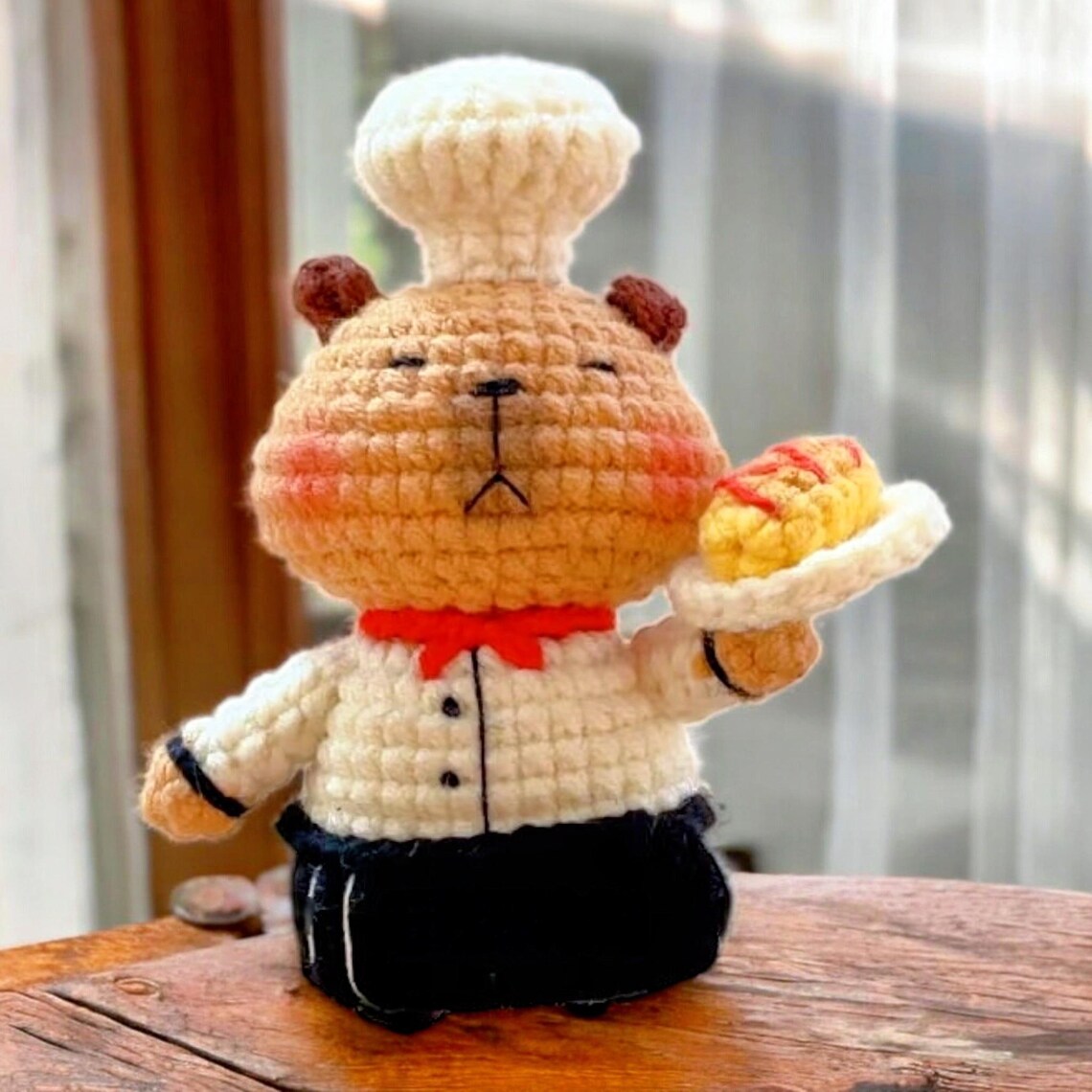 Capybara Chef Cooking Crochet Pattern, Capybara Amigurumi Pattern, Easy ...