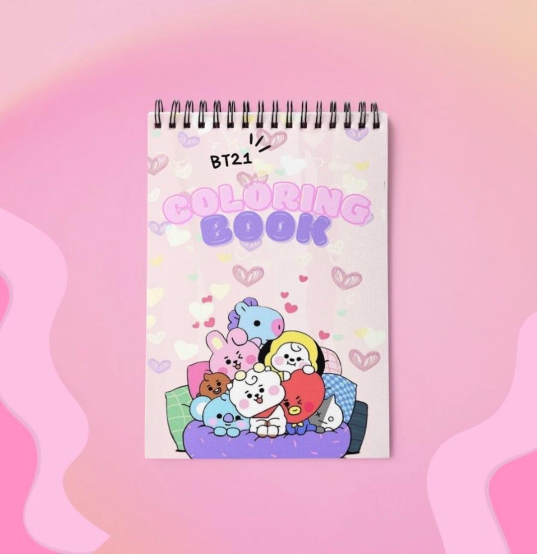 BT21 Coloring Book BTS Kpop Stationery Bobbie Goods - Etsy UK