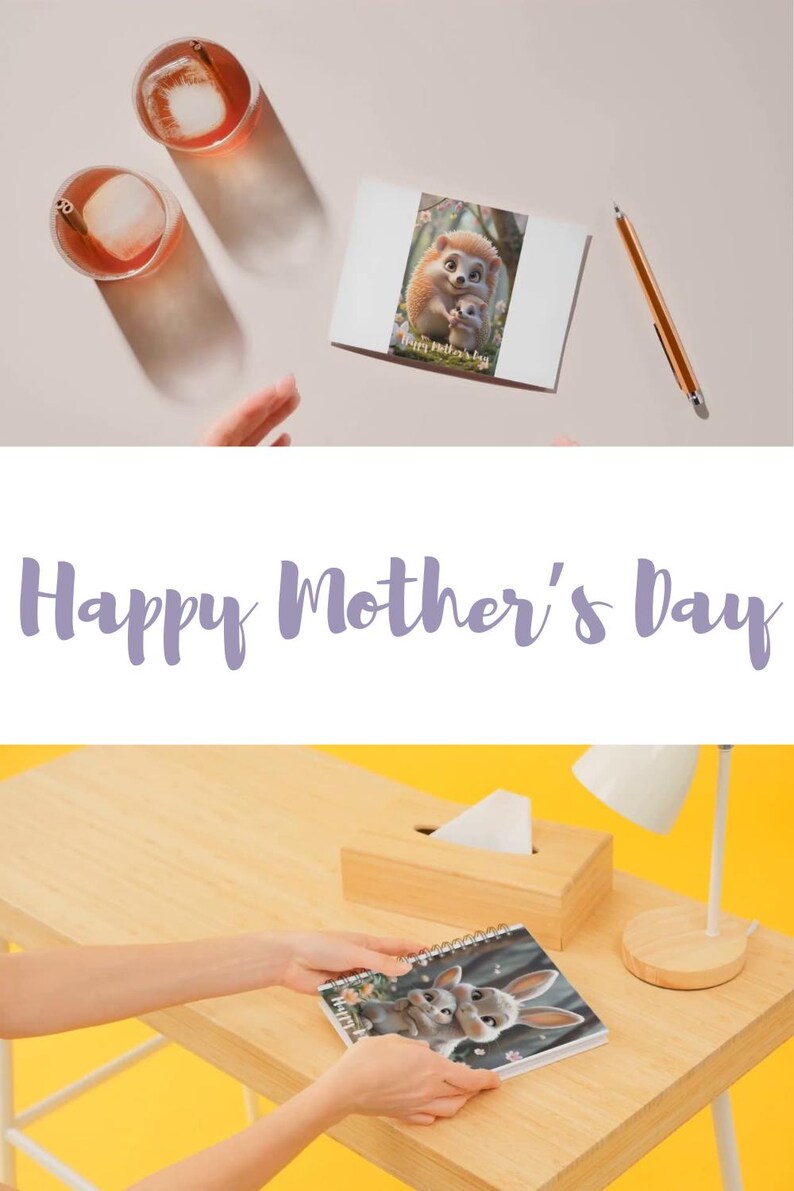 Mother’s Day Mom and Baby Animal Hug – Cute Printable Art | Bunny, Fox ...