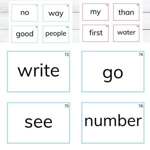 Printable Fry First 100 Sight Words Flashcards - Early Reading ...
