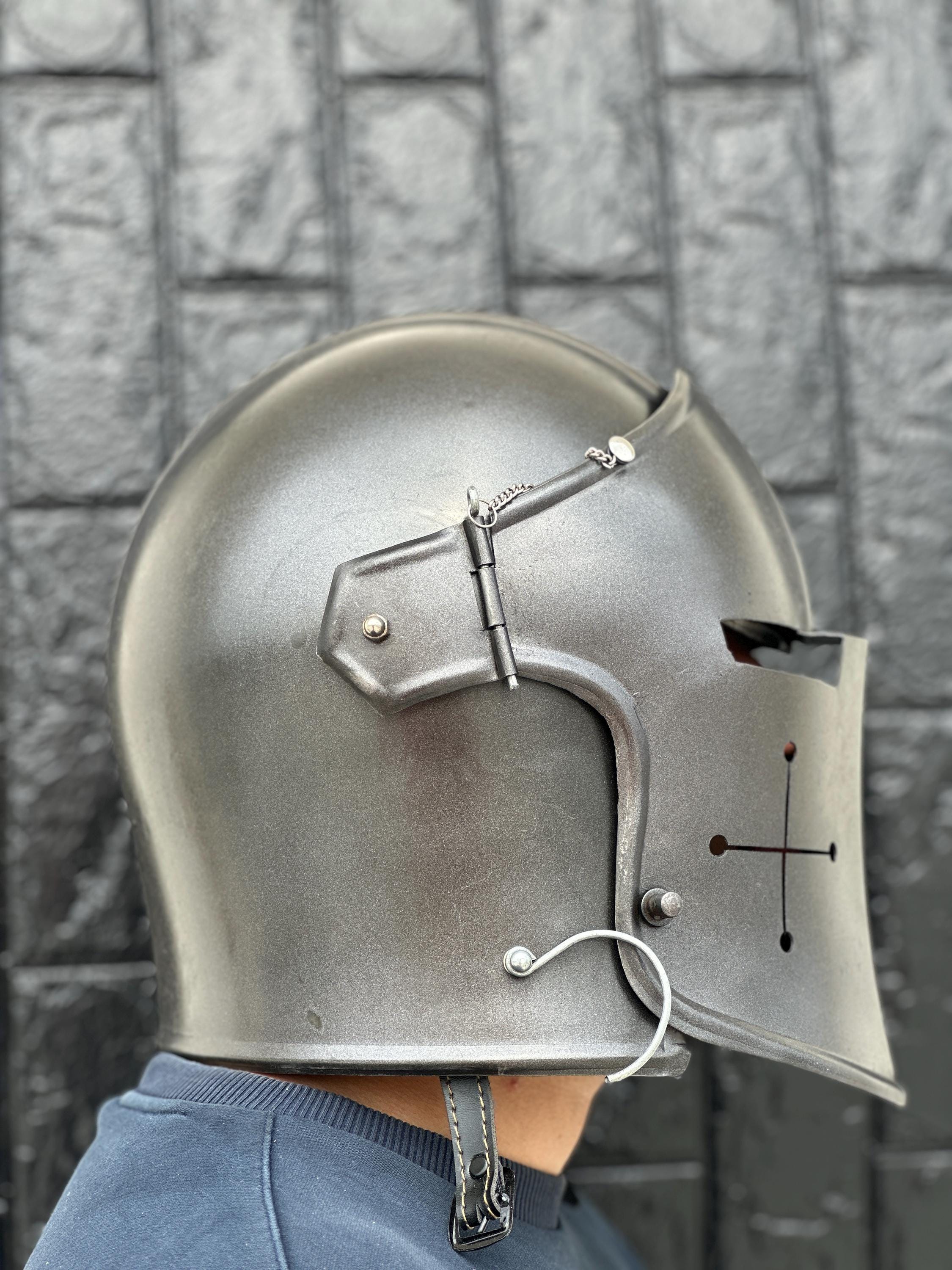 Medieval Barbuta Helmet Steel Knight Armor Costume LARP, Cosplay ...