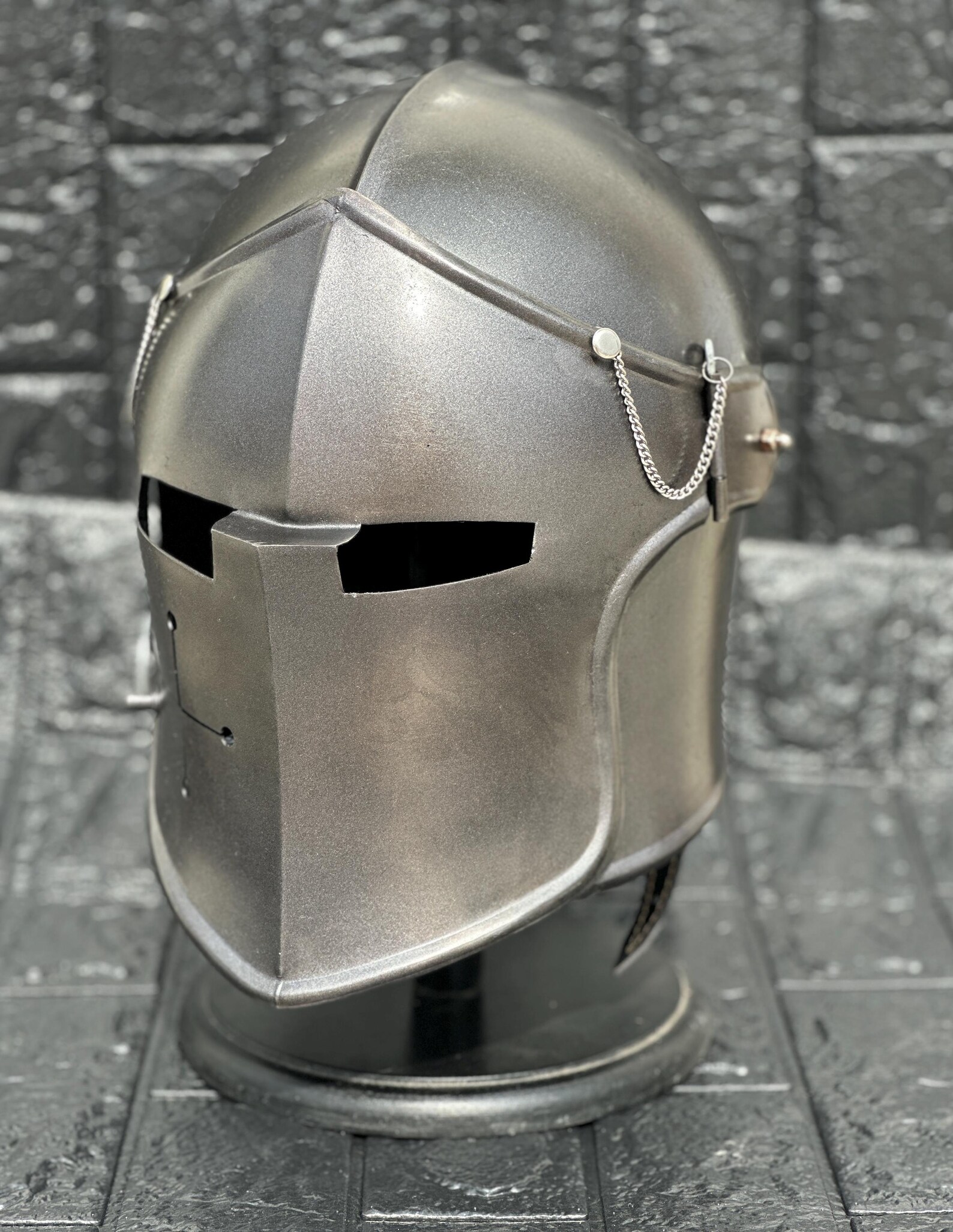 Medieval Barbuta Helmet Steel Knight Armor Costume LARP, Cosplay ...