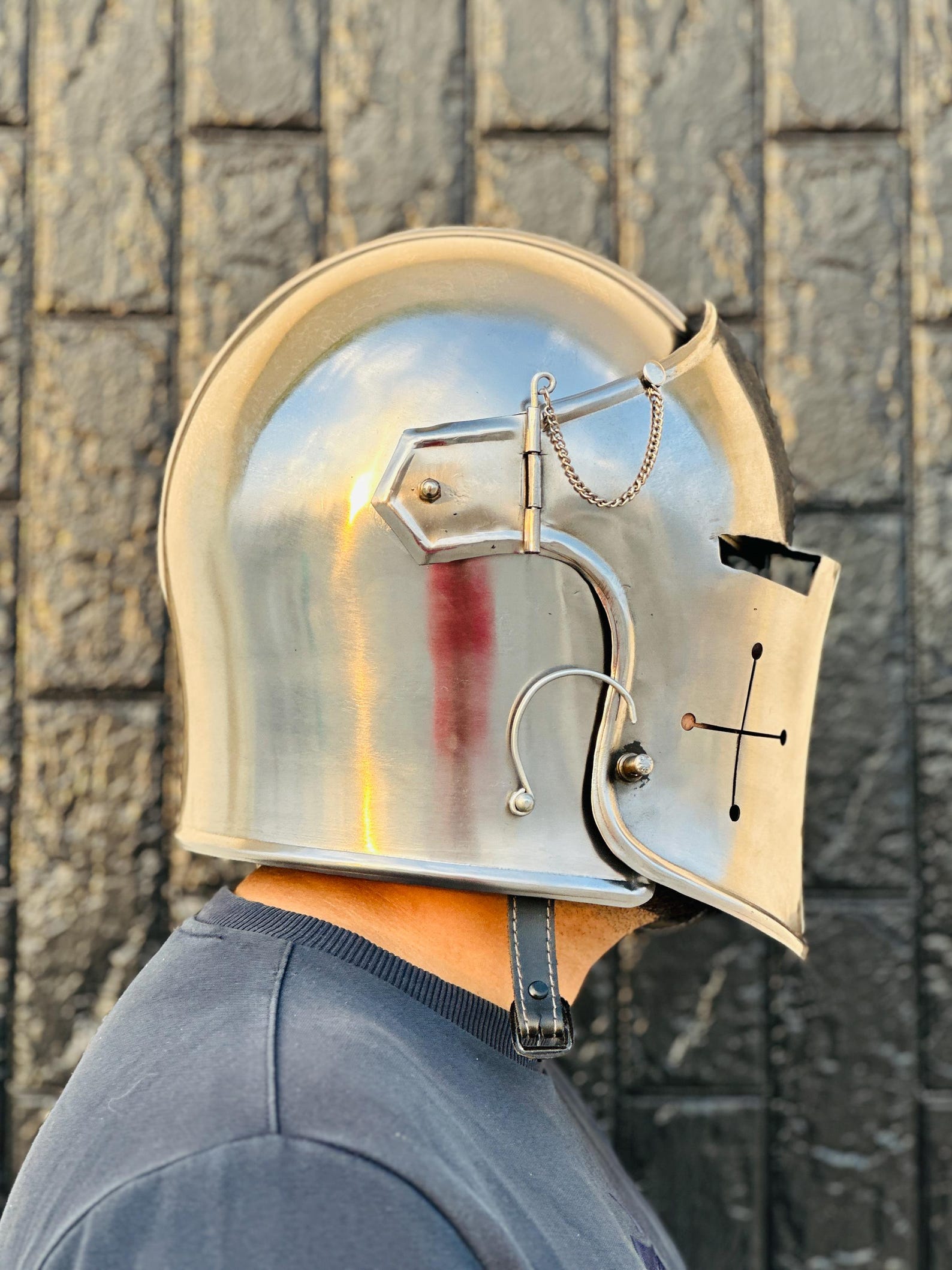 Medieval Barbute Helmet Knight Wearable Steel Helmet Steel - Liner ...