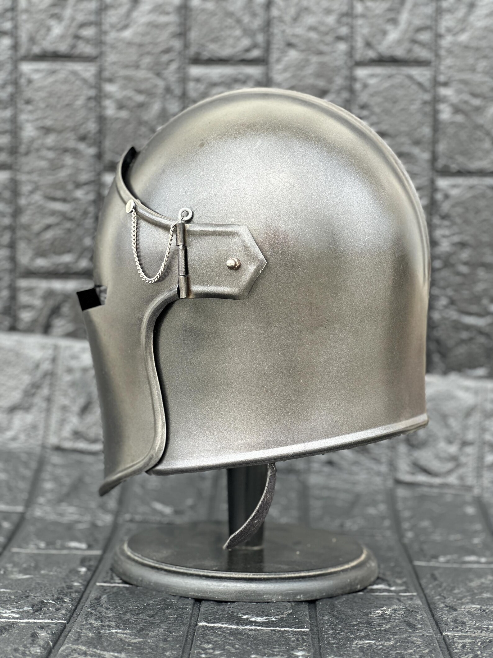 Medieval Barbuta Helmet Steel Knight Armor Costume LARP, Cosplay ...