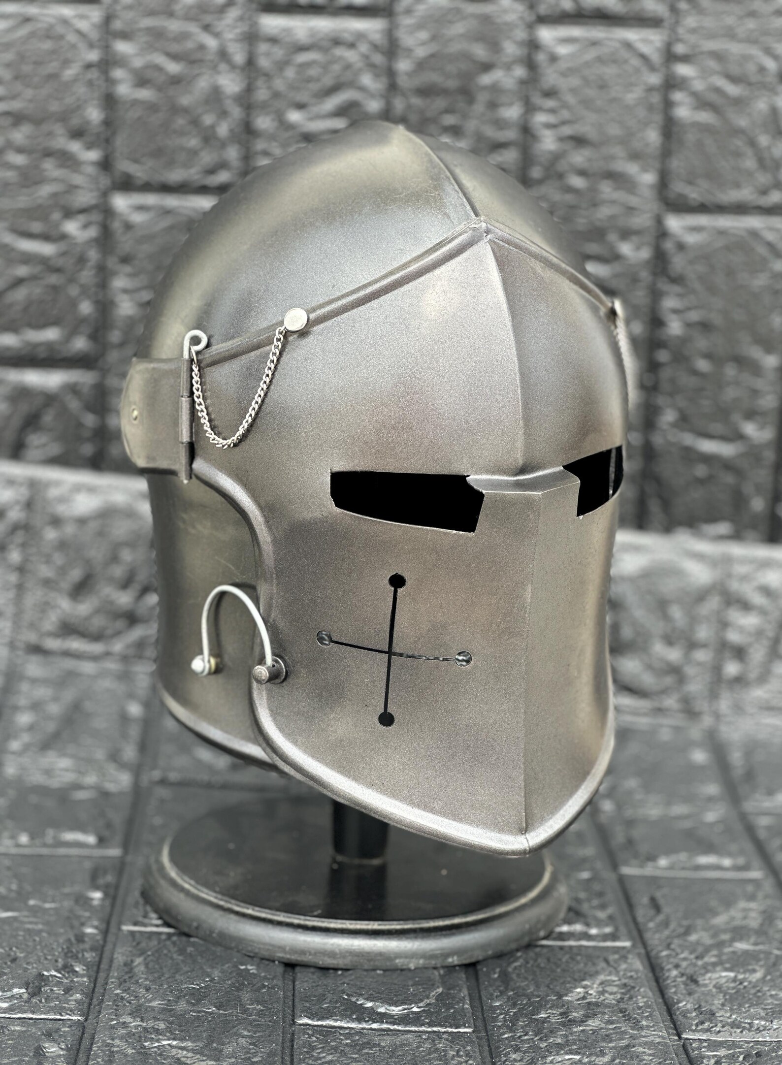 Medieval Barbuta Helmet Steel Knight Armor Costume LARP, Cosplay ...