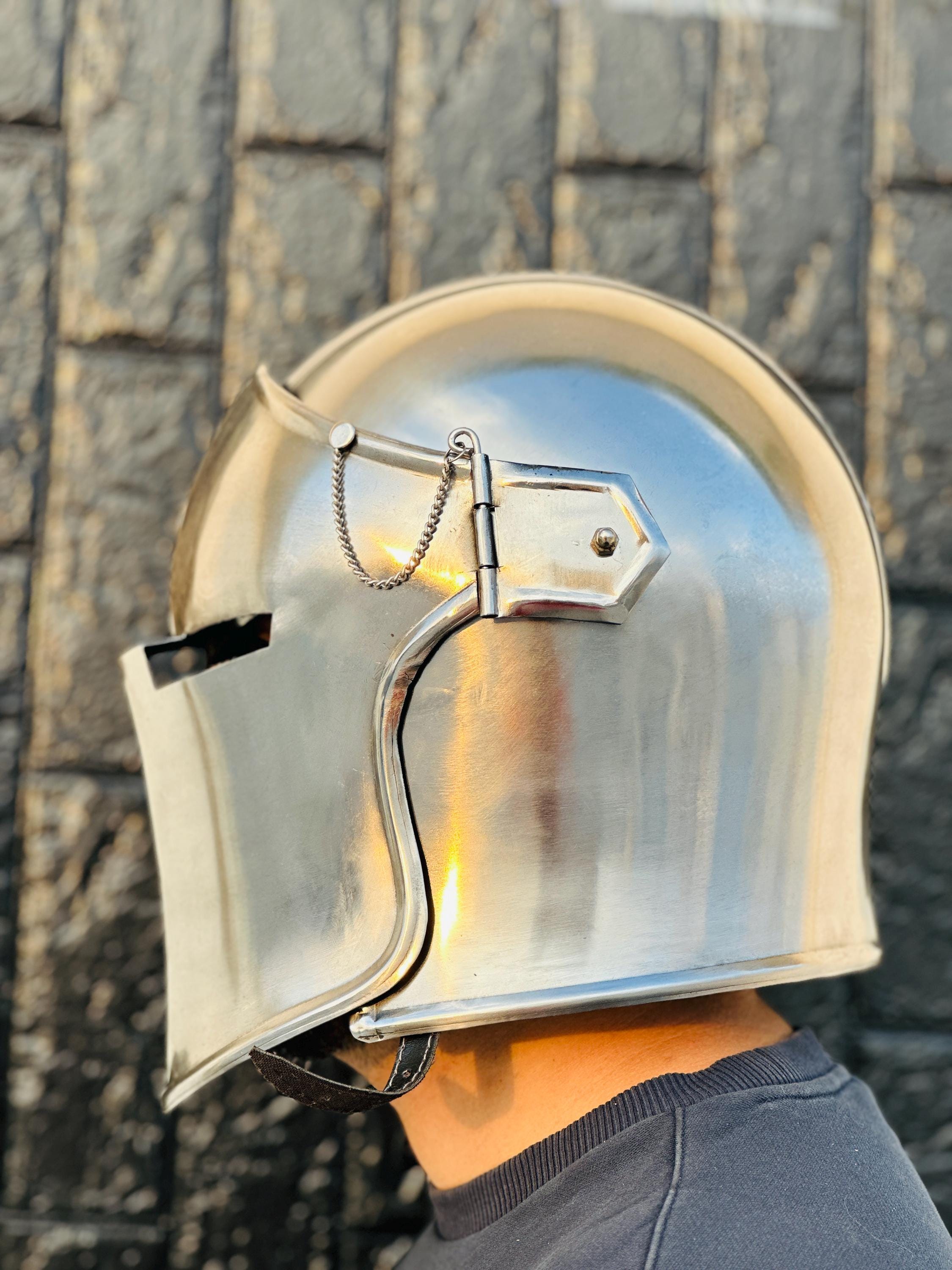 Medieval Barbute Helmet Knight Wearable Steel Helmet Steel - Liner ...