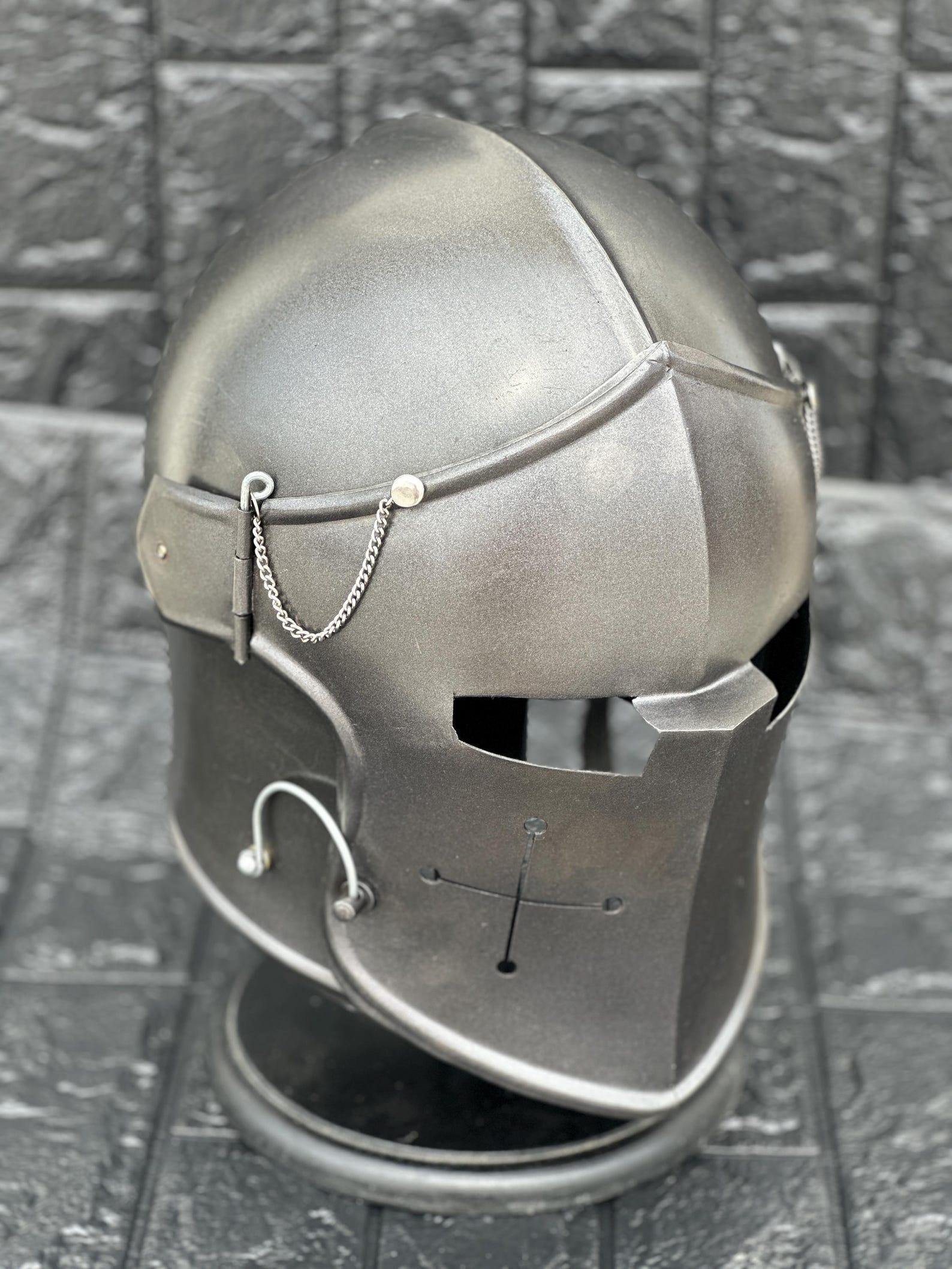 Medieval Barbuta Helmet Steel Knight Armor Costume LARP, Cosplay ...