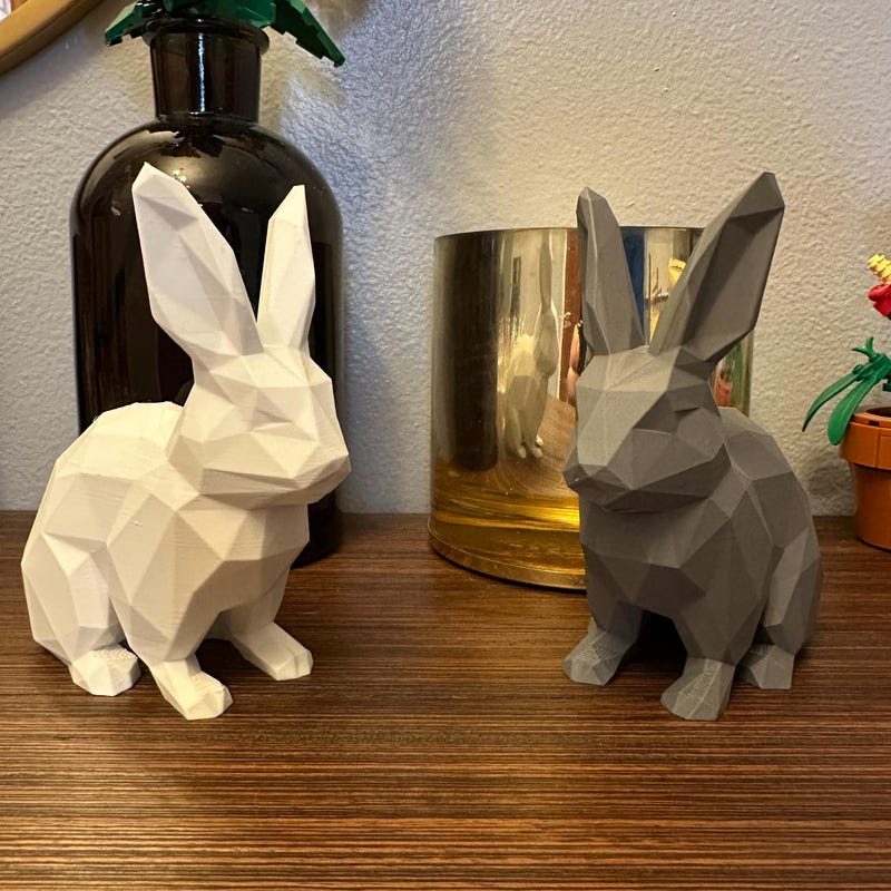 Geometric Rabbit - Etsy