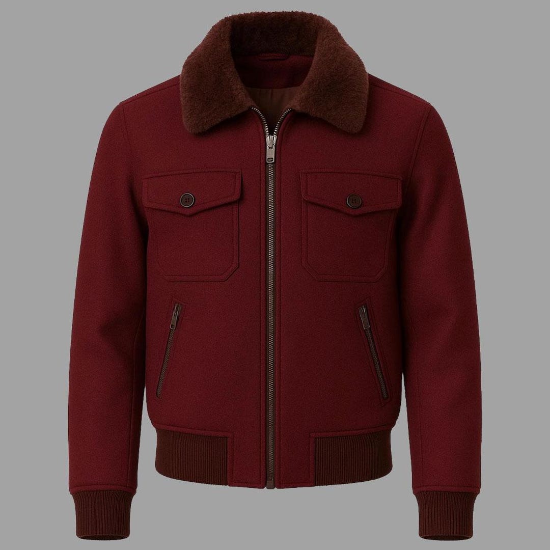 Handmade Men’s Wool Coat | Heavy Wool Jacket | Button Front Winter ...