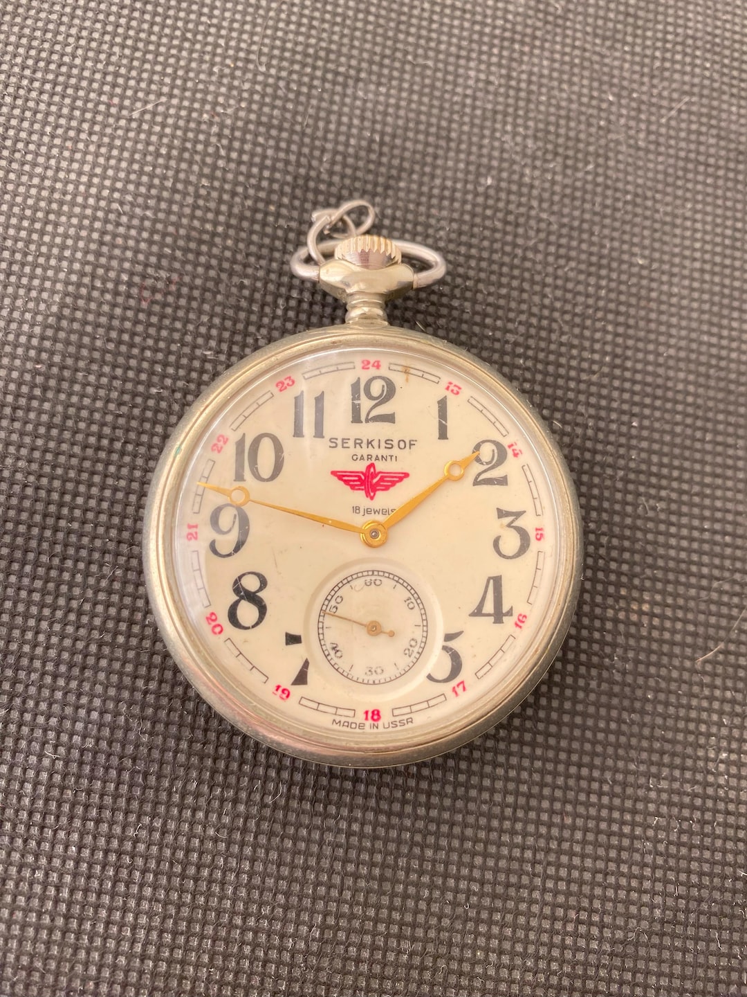 Serkisof GARATI 18 Jewels Mechanical Watch, 1950 Pocket Watch, Made in ...