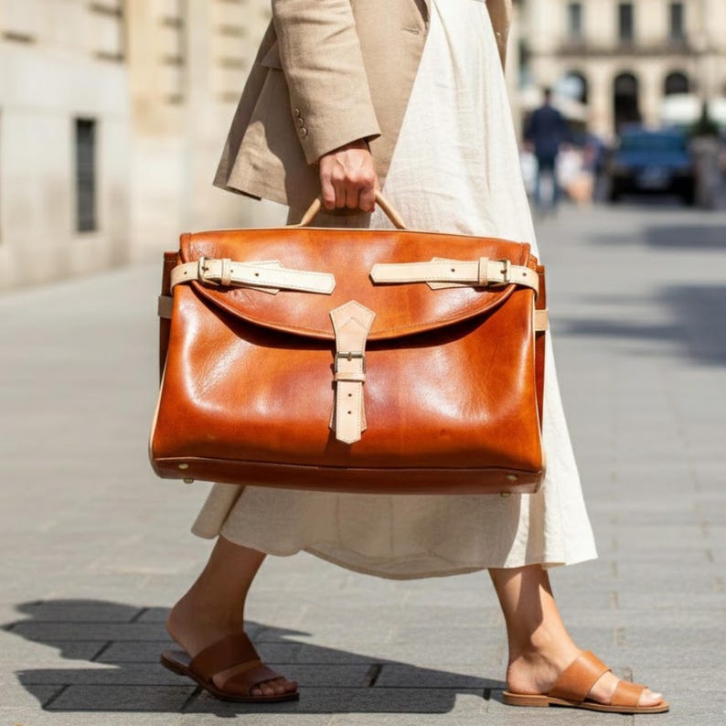 Morrocan Leather Travel Bag, Handmade Leather Doctor Bag, Traditional ...