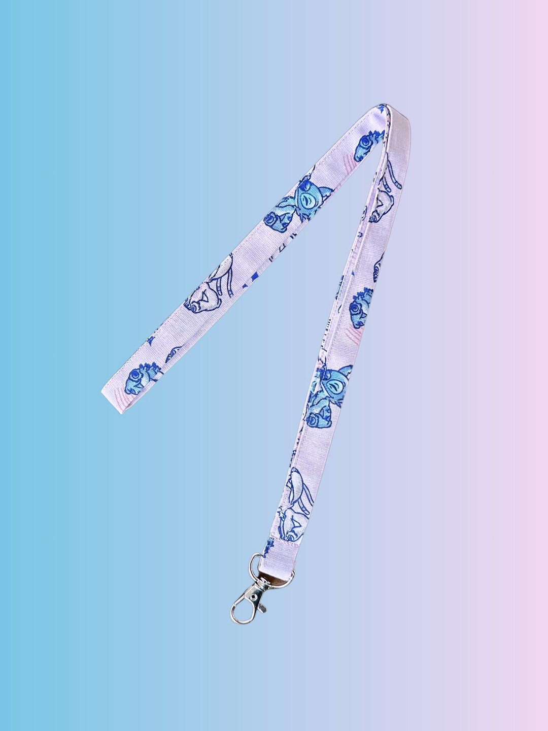 Stitch Fabric Lanyard / Badge Holder – Fun Key Ring for Students ...