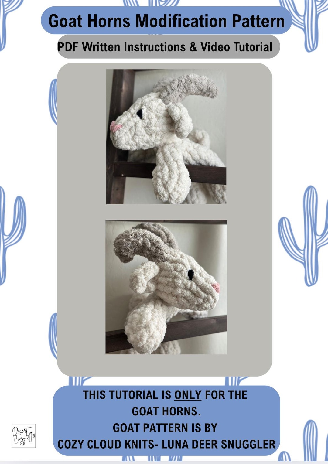 Learn How to Finger Knit Goat Horns Only | Written and Video Tutorial ...