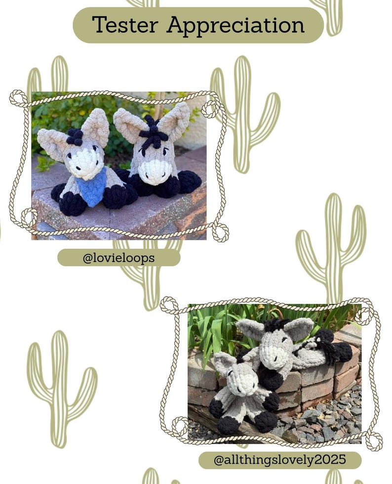 MINI Donny Donkey Snuggler | How to | Finger Knit | PDF Instructions ...