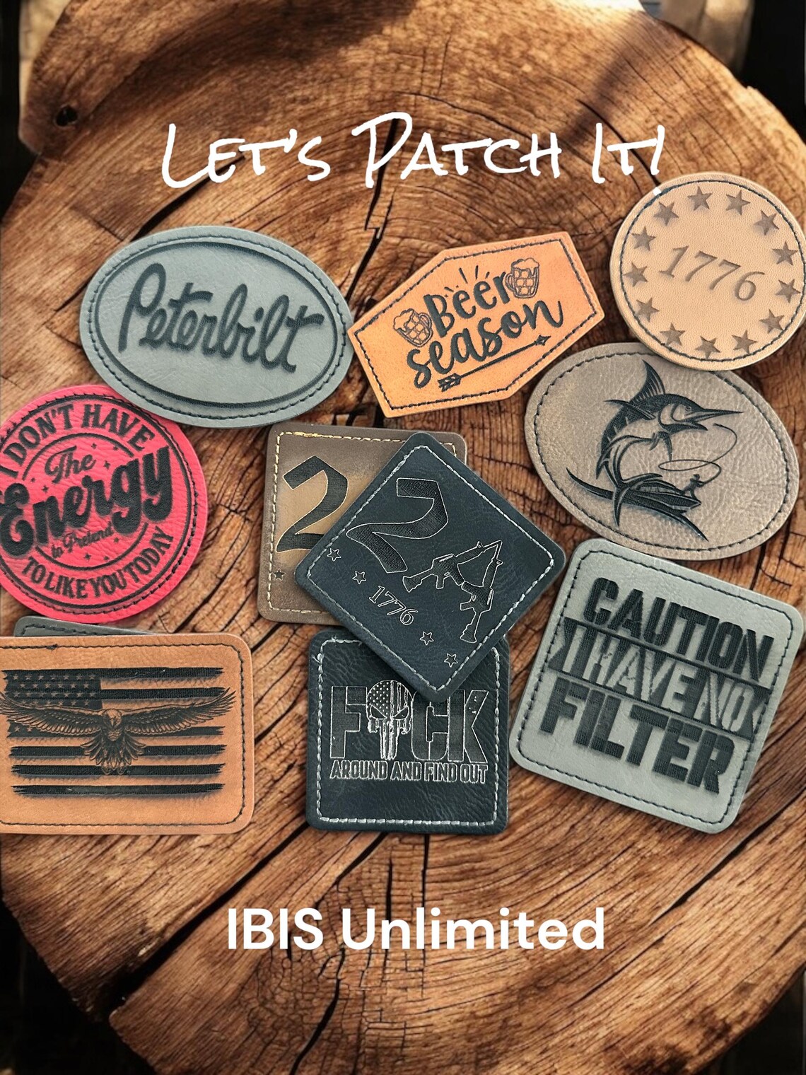 Leather Laser Engraved Hat Patches - Etsy