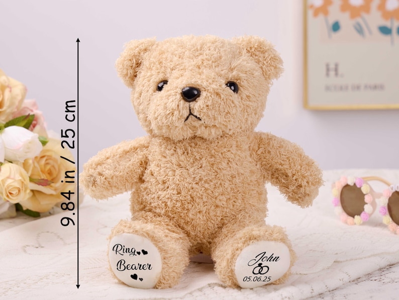 Personalized Ring Bearer Teddy Bear,ring Bearer Proposal,teddy Bear ...