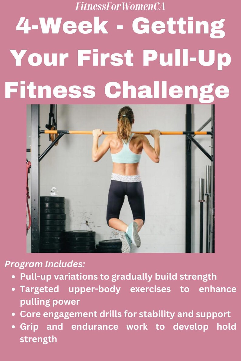 4-week - Getting Your First Pull-up Fitness Challenge - Etsy