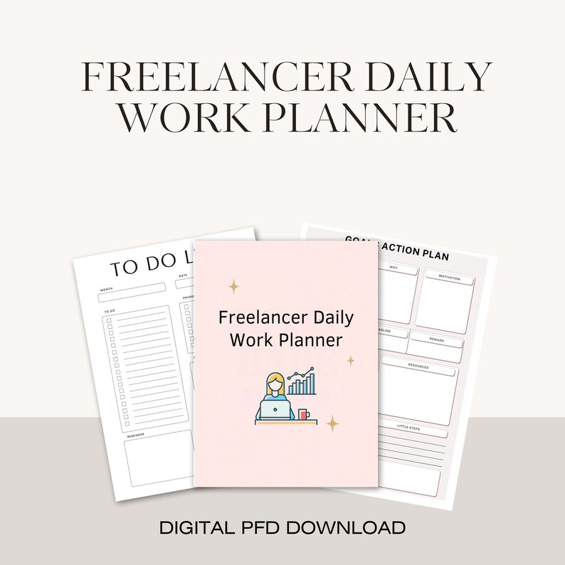 Freelancer Daily Planner: Digital Productivity Organizer (PDF Printable ...