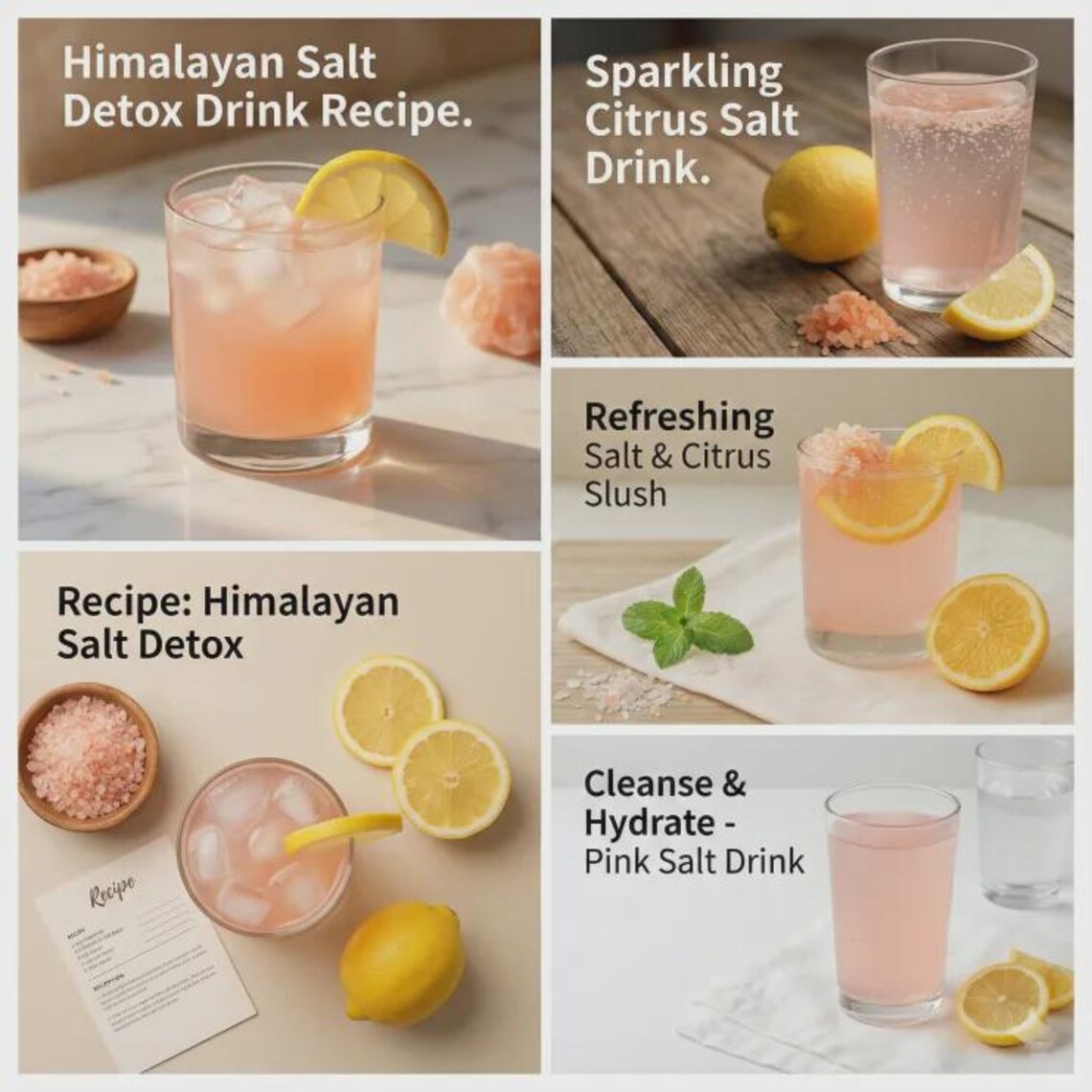 Pink Himalayan Salt Citrus Drink Recipe | Printable PDF - Etsy