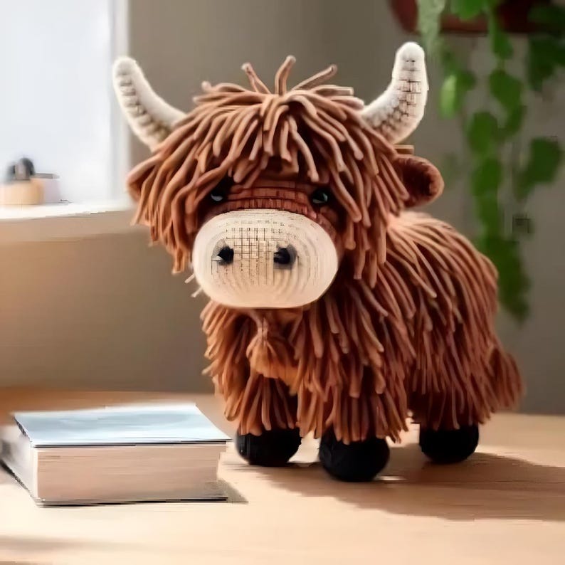 Highland Cow Amigurumi Crochet Pattern: DIY Plush Tutorial (PDF ...