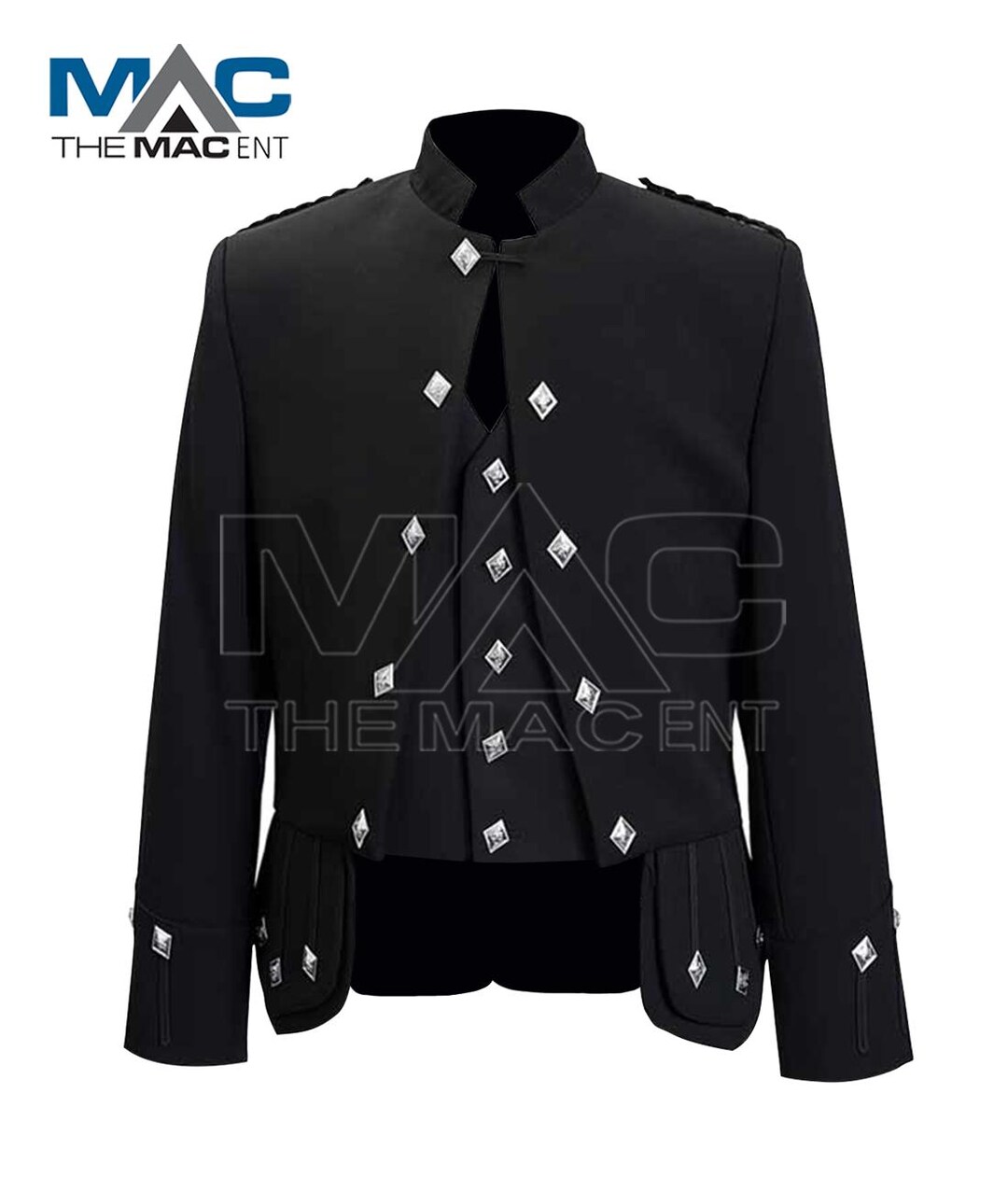 Scottish Regulation Doublet Kilt Jacket With 5 Buttons Vest | Custom ...