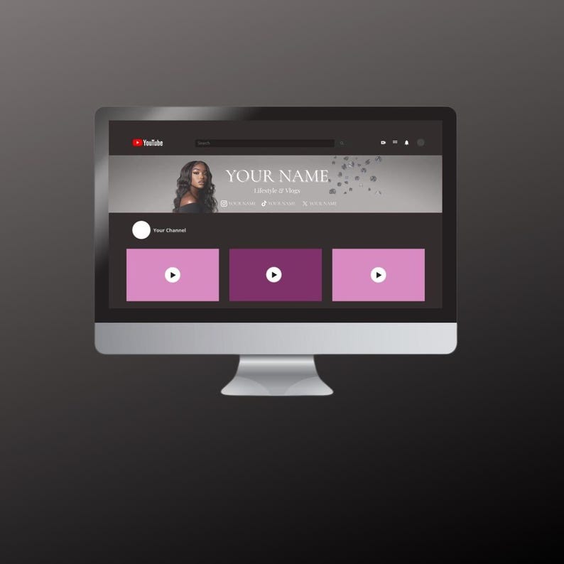 Aesthetic Youtube Banner Template | Lifestyle & Vlog Channel Art ...