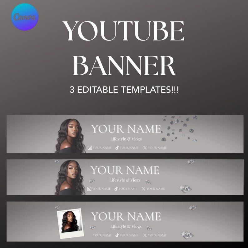 Aesthetic Youtube Banner Template | Lifestyle & Vlog Channel Art ...