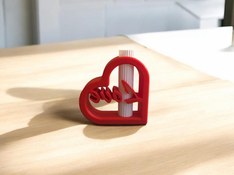 Heart-shaped Love Vase – Elegant 3D Printed Design - Etsy