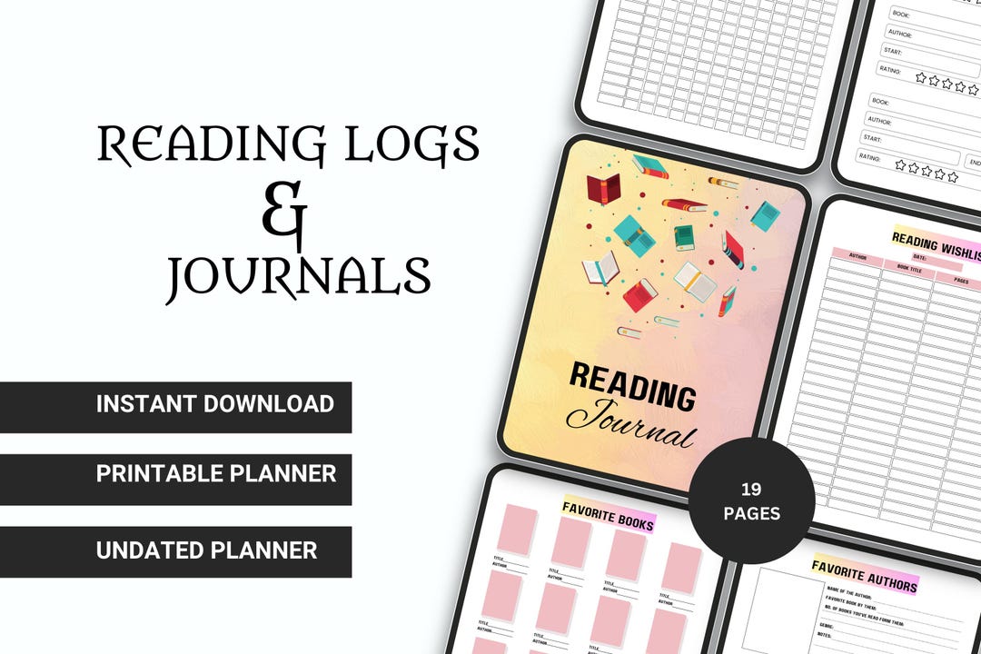 Book Reading Logs | School Reading Journal | Bookshelf Reading Tracker ...