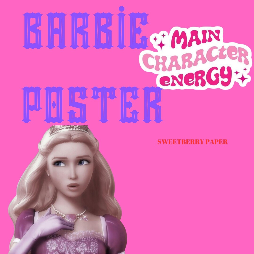 Paper Barbie Poster,barbie Poster, Movie Poster, Barbie Fan Posters ...