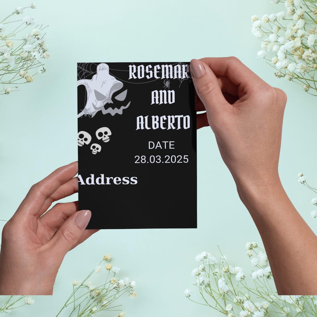 Black Gothic Wedding Invitation Templates,gotch Wedding Invitation ...